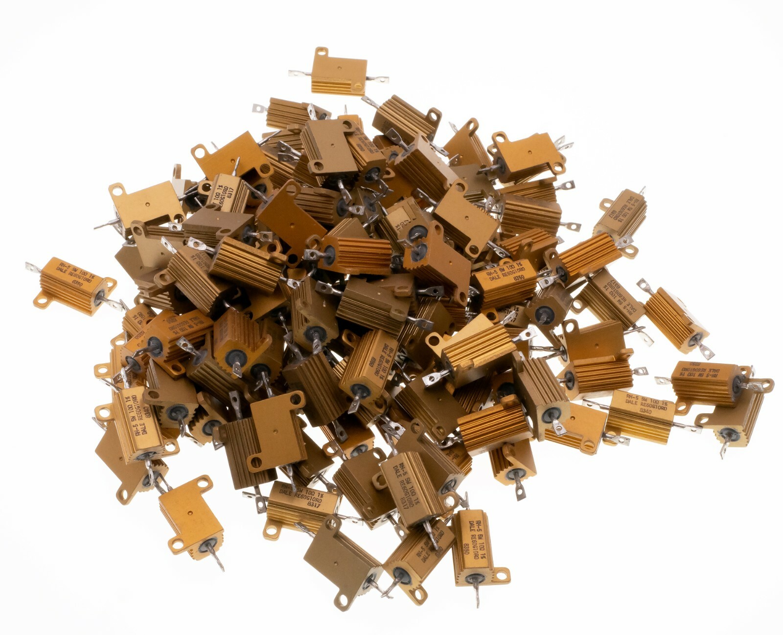 DALE RH-5 Wirewound Chassis Mount Resistor, 5W, Anodized Aluminum Frame ...