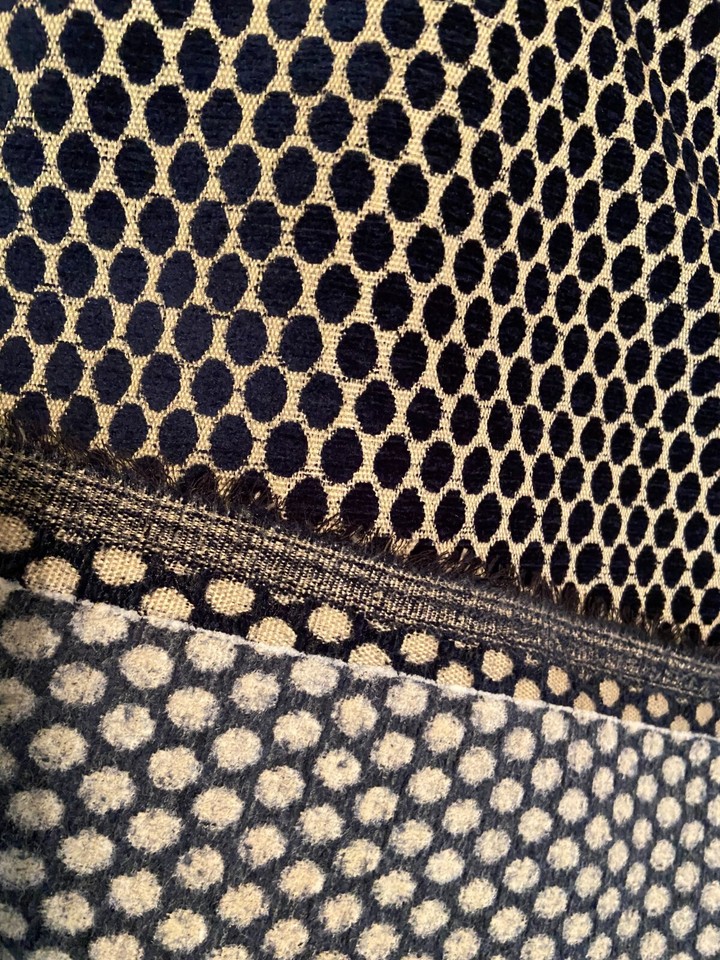 Kravet Smart 34344.50 Sapphire Blue Polkadot Chenille Upholstery Fabric ...