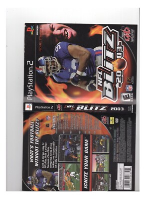 NFL Blitz 2003 PS2 ARTWORK ONLY Authentic Original | eBay