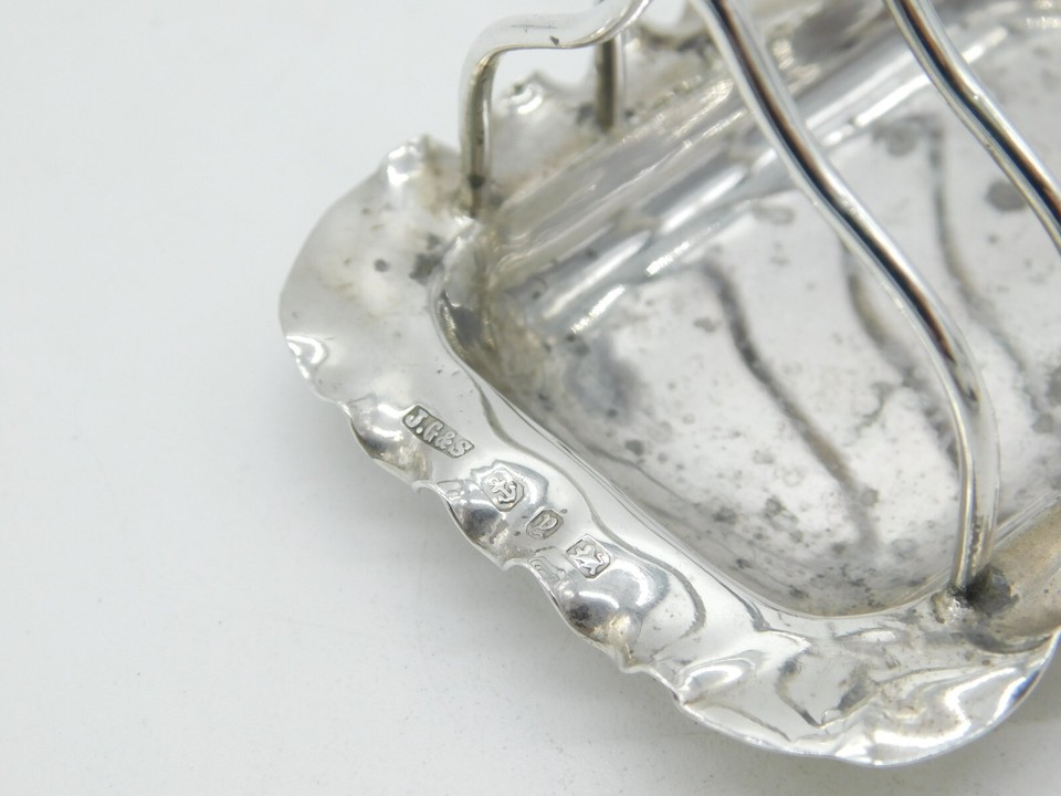 Victorian Sterling Silver Miniature Toast Rack & Crumb Tray Antique ...