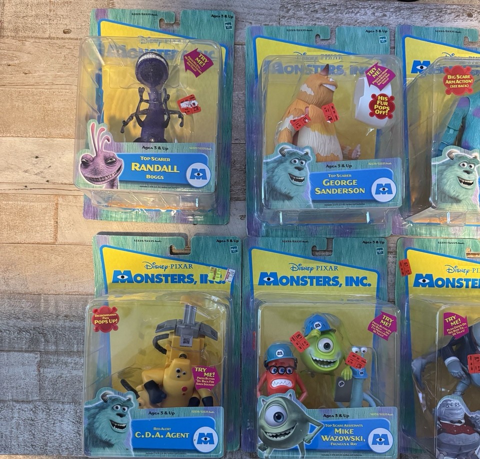 2001 Disney Pixar Monsters Inc Figure Lot Sulley Waternoose George Mike ...