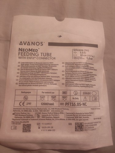 NEW 5 AVANOS PFTS5.OS-NC NEOMED FEEDING TUBE WITH ENFIT CONNECTOR 5FR ...