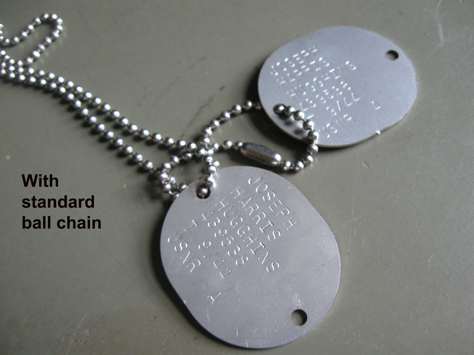 M1943 stainless steel World war 2 Navy and marine dog tag reproductions ...