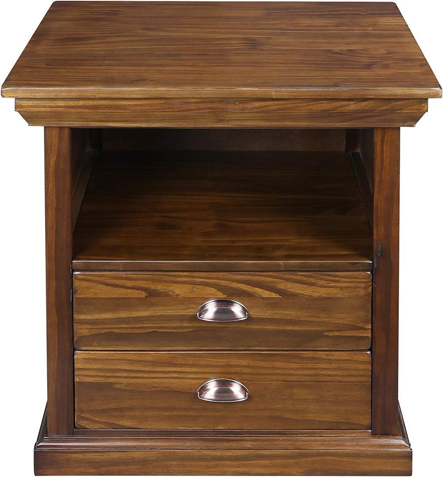 Nightstand End Side Compartment Concealment Table Wooden Hidden Storage ...