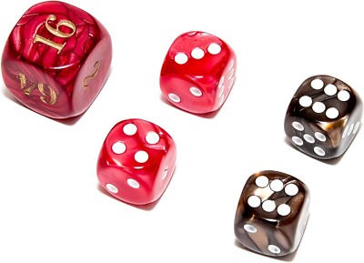 Cambor Games Deluxe Marbleized Backgammon Dice Set Brown/Red | eBay