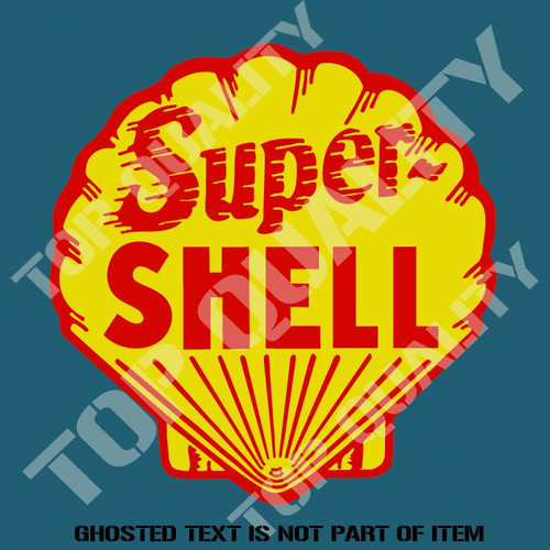 VINTAGE SHELL GASOLINE OIL Decal Sticker Vintage Retro Mancave Hot Rod ...