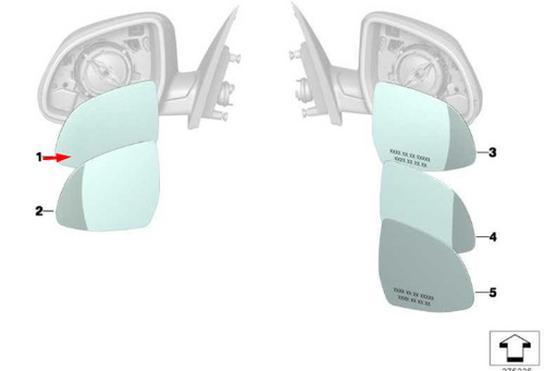 NEW BMW X3 G01 FRONT LEFT DOOR MIRROR GLASS HEATED 51167291247 | eBay