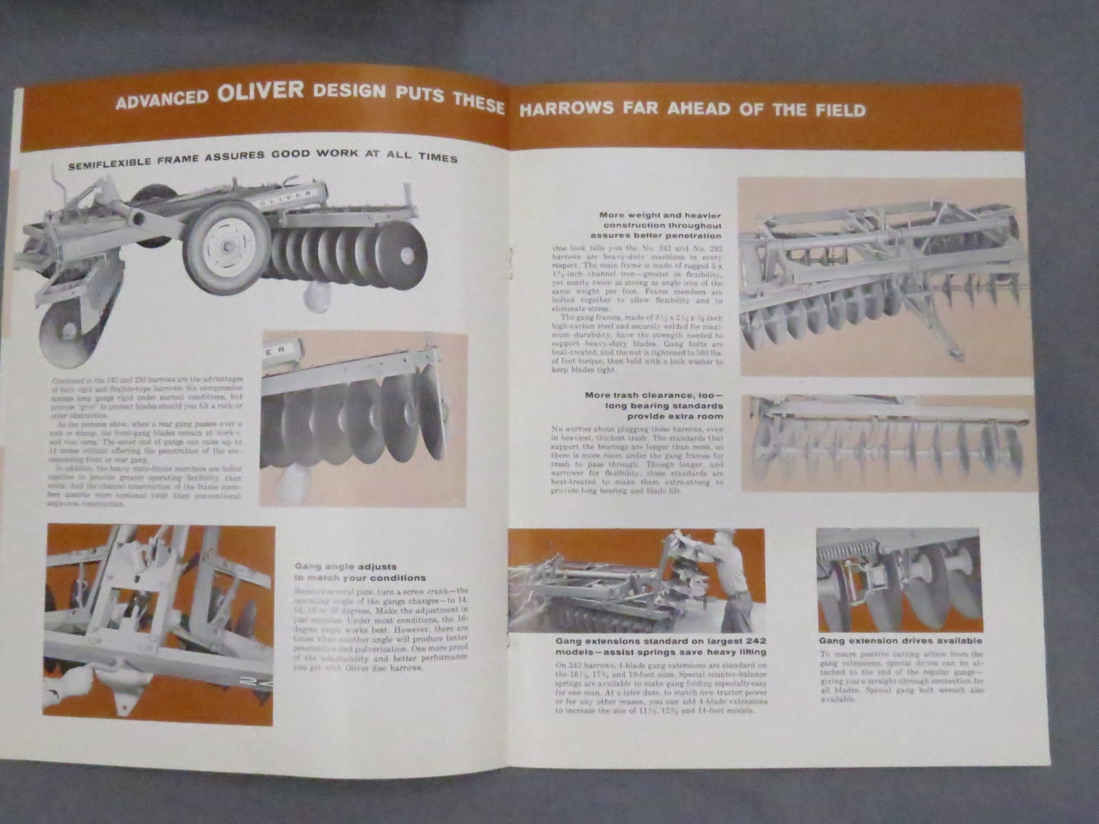 original 1965 Oliver 242 292 Disk Harrows Brochure Catalog Tractor | eBay