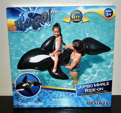 Bestway H2o Go Inflatable JUMBO Ride-on Whale Over 6 Feet Long! with ...