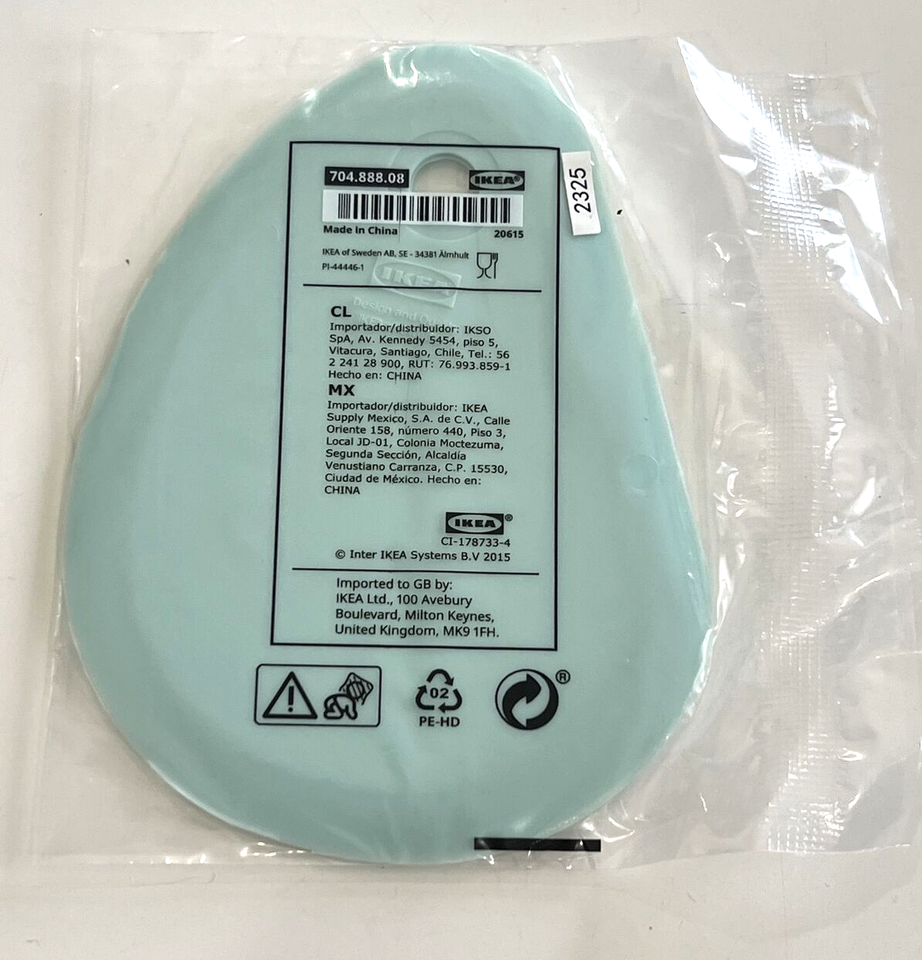 IKEA LATTBAKAD Bowl scraper, silicone/light blue Spatula 704.888.08 New ...