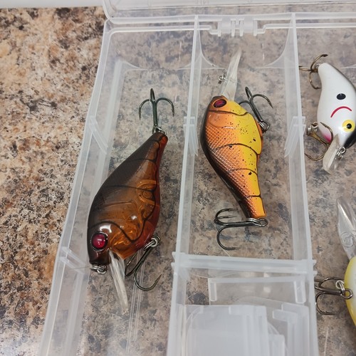 Lot of 9 Square Bill/crankbait Shallow Diving Crankbaits w/ Storage ...