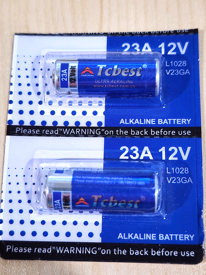 2 x Tcbest 23A A23 12v Alkaline Battery MN21 MN23 L1028 23A 23GA | eBay
