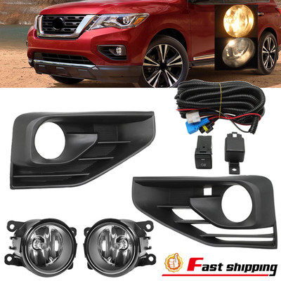 Pair Fit 2017 2018 2019 2020 Nissan Pathfinder Fog Lights Bumper Lamps ...