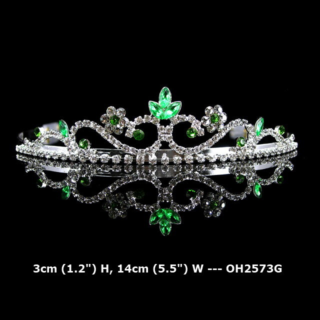 55 Styles Green Crystal Queen Princess Tiara Crown Wedding Princess For ...