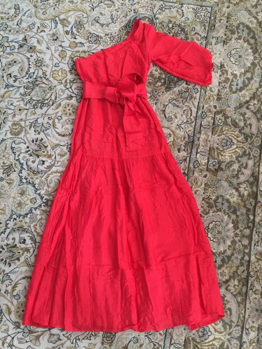 Billabong Coral Red Dress Long Maxy Off Shoulder Sexy Xs New By ...