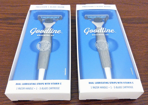 Goodline Grooming Co. Precision 5-Blade Razor for Men, Gray Handle, 2 ...