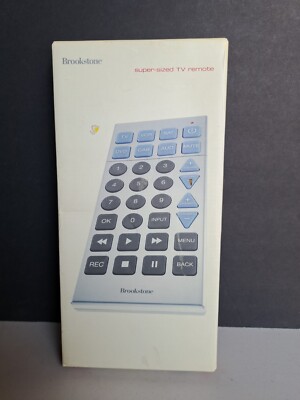 Brookstone Super Sized TV Remote Control Instructions Glow In the Dark ...