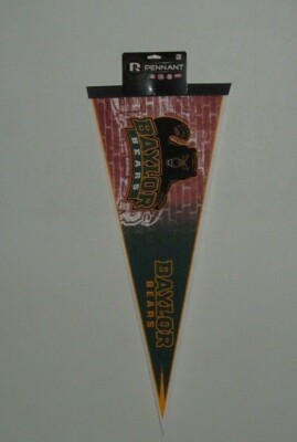 BAYLOR UNIVERSITY BEARS BRICK DESIGN TRIANGLE 12" X 30" FELT WALL ...