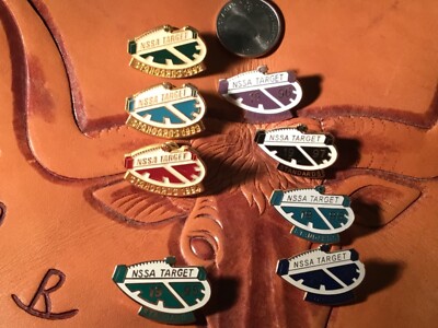 NSSA TARGET NATIONAL SKEET SHOOTING ASSOCIATION Pins 1992 thru 1998 ...