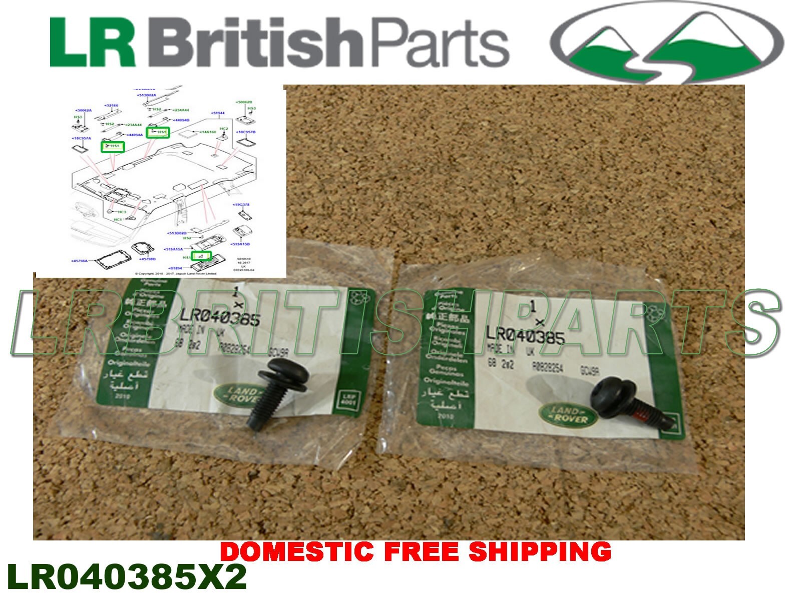 GENUINE LAND ROVER ROOF HANDLE BOLT SET OF 2 RANGE ROVER 13-21 LR040385 ...