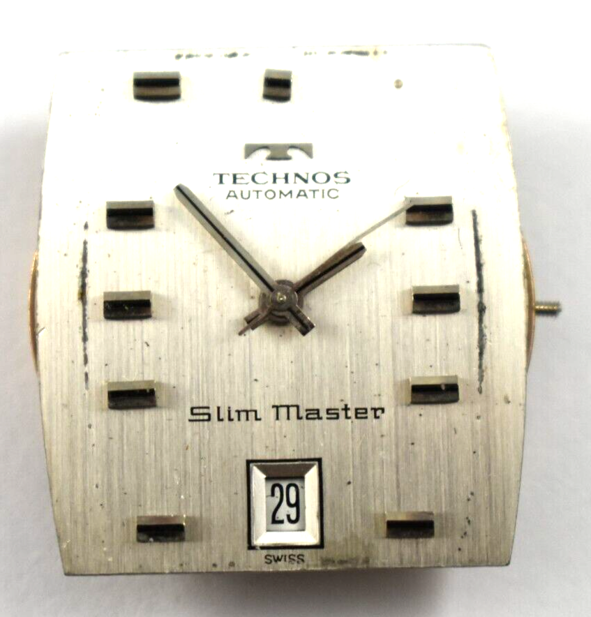 Vintage Technos Automatic Slim Master 17J Wrist Watch Movement lot.fb | eBay
