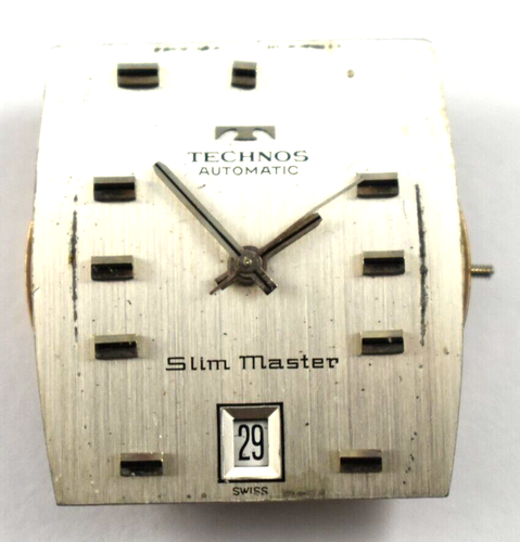 Vintage Technos Automatic Slim Master 17J Wrist Watch Movement lot.fb | eBay