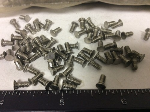 NQty (100) PEM FHS-440-4 Stainless Self Clinching Studs, 4-40 Threads ...