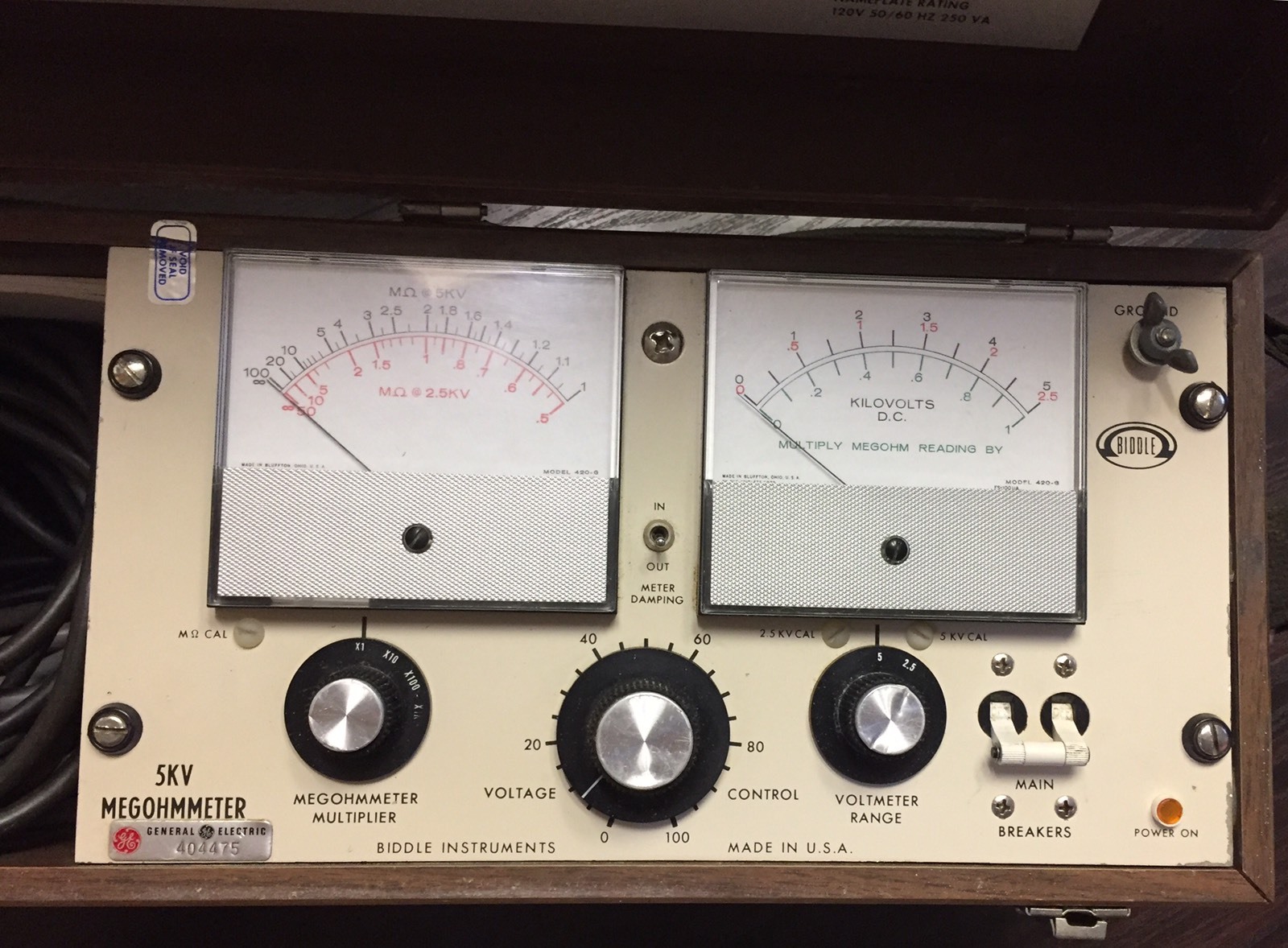 UPDATED Biddle Instruments Insulation Resistance 5kV Megohmmeter Model ...