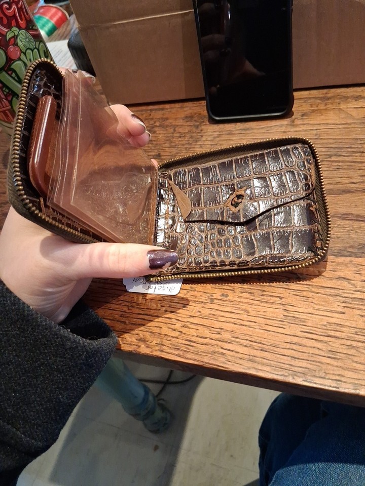Fake Alligator Skin Wallet, Zippable, Coin Organizer | eBay