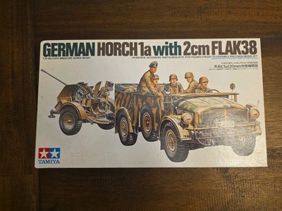 Tamiya Horch 1A German 1:35 Scale Model Kit with 2cm Flak38 Unbuilt | eBay