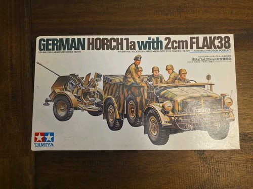 Tamiya Horch 1A German 1:35 Scale Model Kit with 2cm Flak38 Unbuilt | eBay