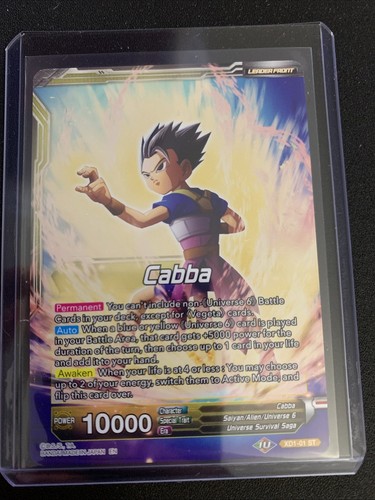 Vegeta & Cabba Master & Pupil Leader Foil Dragon Ball Super Card Game ...