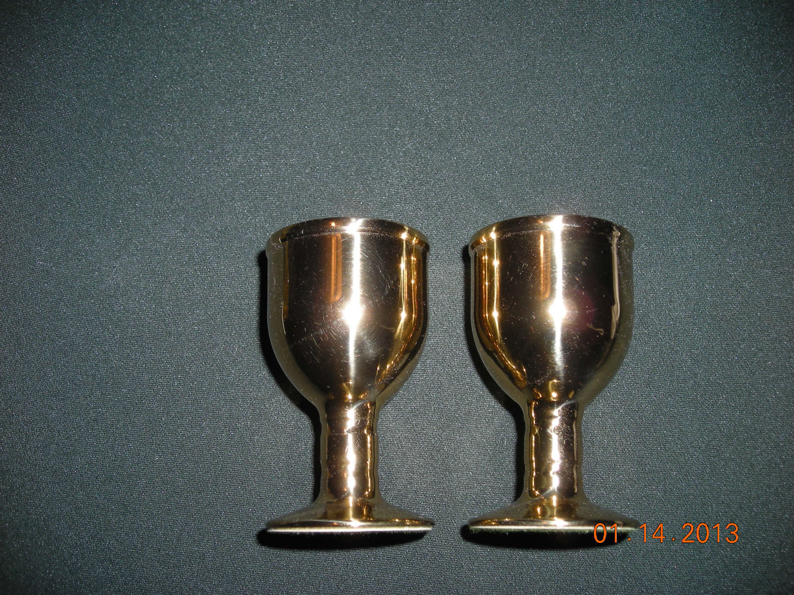 AMISH KRAFT CO, Solid Brass, Made In USA, Small Wine Goblets, Set of 2 ...