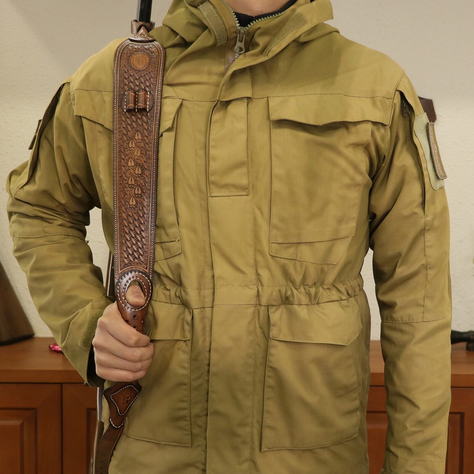 Tourbon Retro Leather No Drill Gun Slings Strap/Rifle Buttstock Cover ...