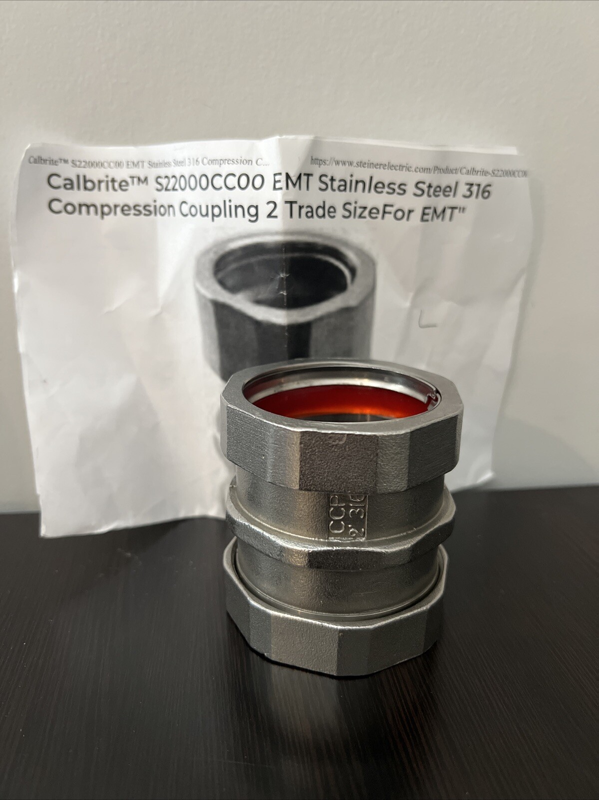 Calbrite S22000CC00 EMT Stainless Steel 316 Compression Coupling 2 ...