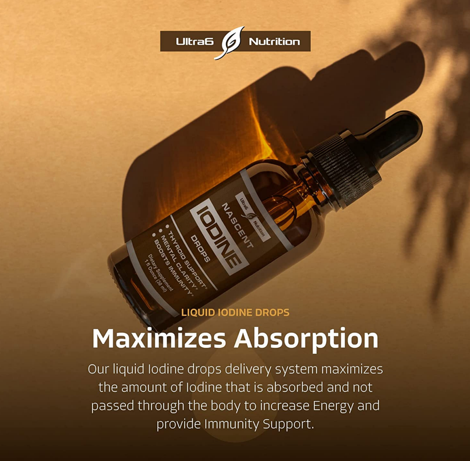 Nascent Iodine Supplement - Complete Thyroid Iodine Solution for ...