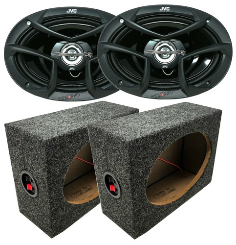JVC CS-J6930 6x9" 800W Speakers + Audiotek 6x9" Car Truck Speaker Box ...