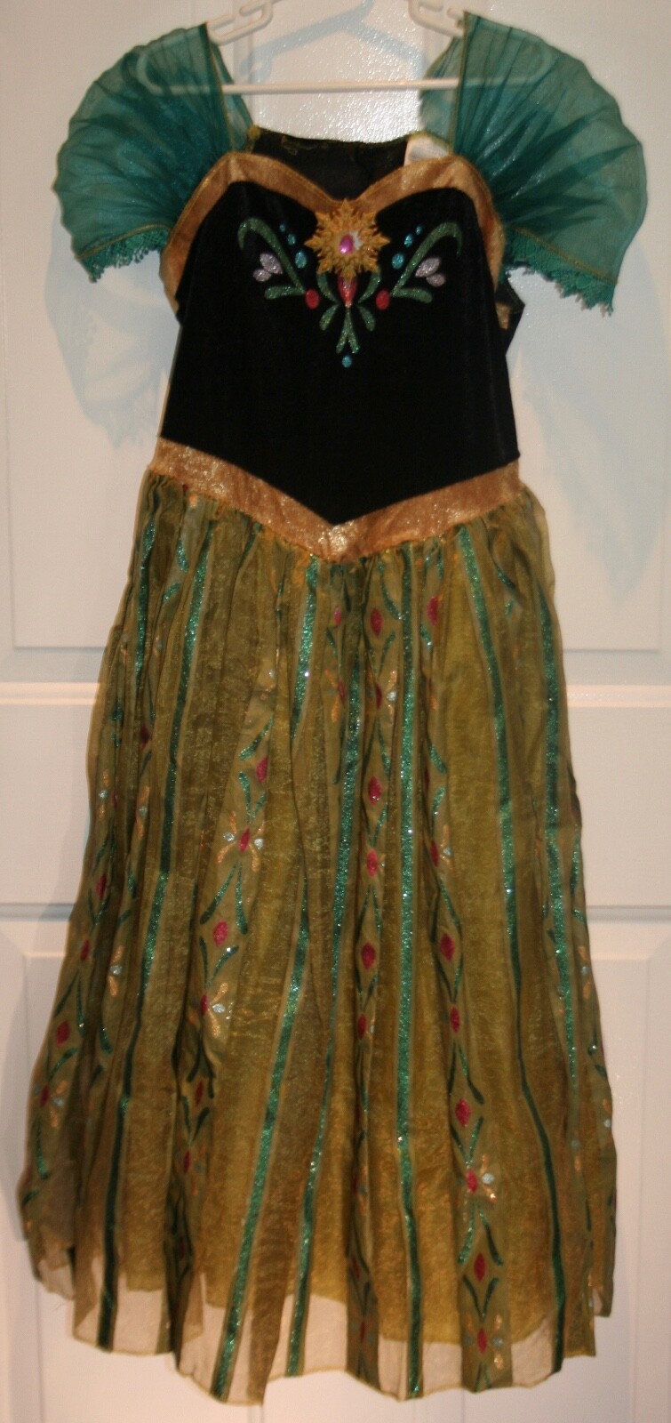 DISNEY DELUXE FROZEN PRINCESS ANA COSTUME DRESS CHILD… - Gem