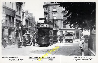 Postcard Pamlin Prints - M3924 Tram Terminus Mercers Rd Northampton ...