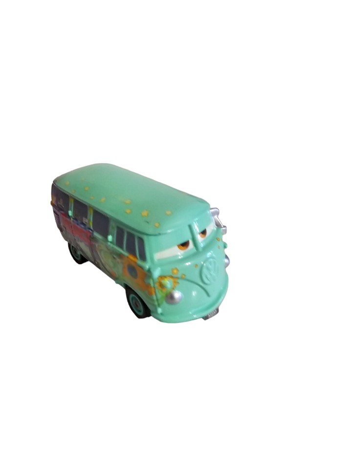 DISNEY PIXAR CARS Race Team FIllmore VW Volkswagen Bus Green Diecast ...