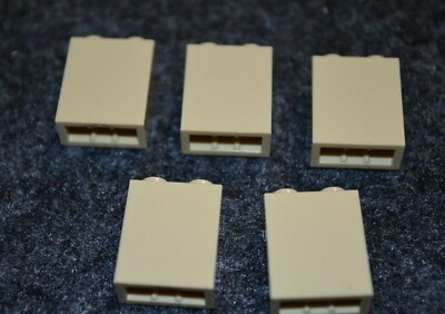 5 ~ 1x2x2 Tan / Sand Column Brick Bricks ~ New Lego Parts ~ | eBay