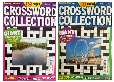 2 x Lucky 7 Crosswords Puzzles Crossword Puzzle Books Magazines No's ...