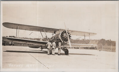 Antique PNW 1931 Varney Air Lines mail plane Seattle OOAK Original ...
