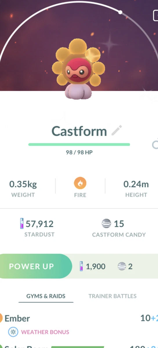 Shiny Castform Forms