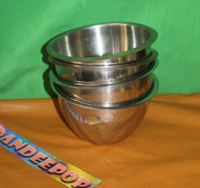 Vintage TWA Oneida 4 Piece Stainless Steel Serving Food Airline Bowls ...