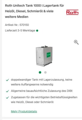 1000l Tank 3 Stück Roth Unitech Lagertank | eBay.de