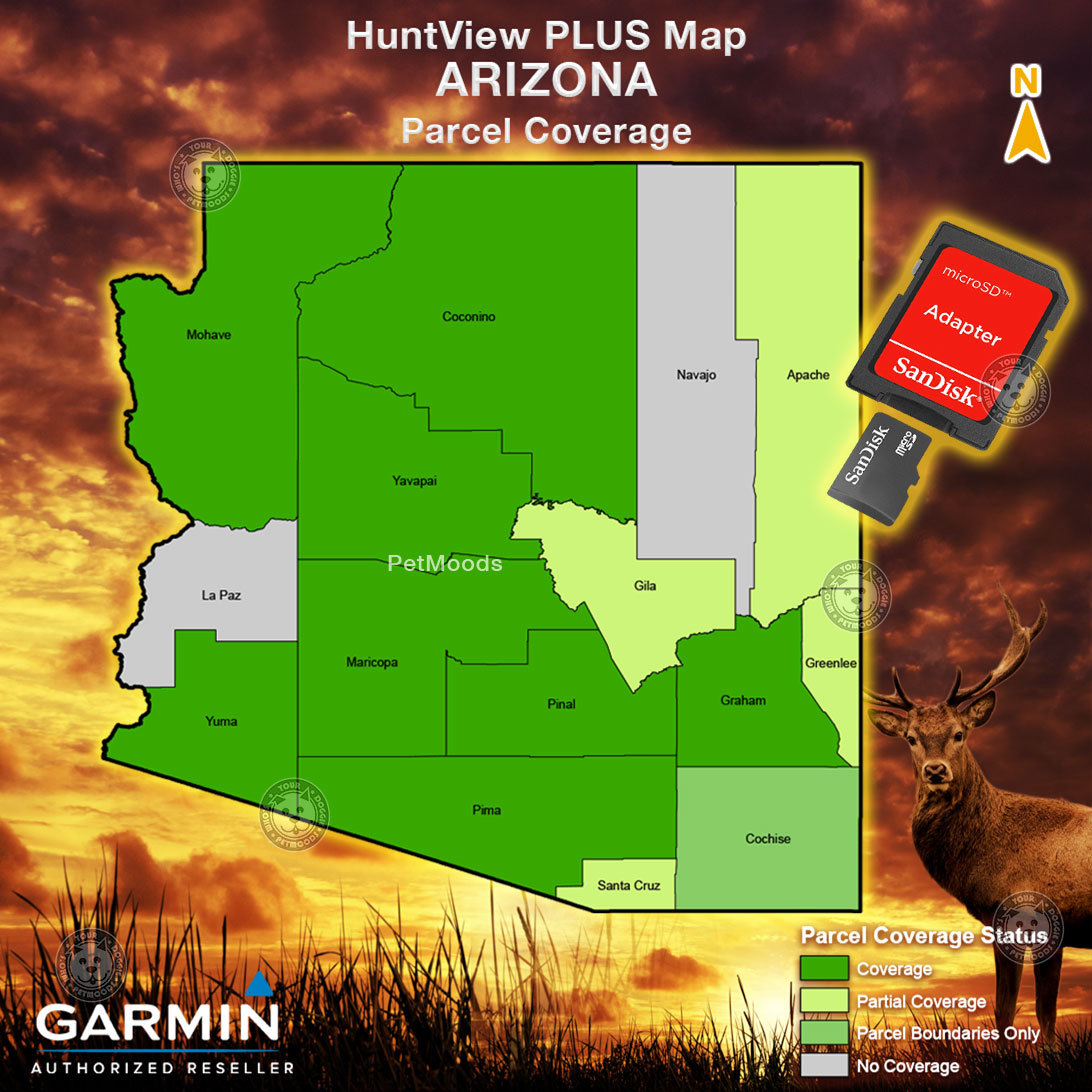 Garmin HuntView PLUS ARIZONA - MicroSD Birdseye Satellite Imagery 24K ...
