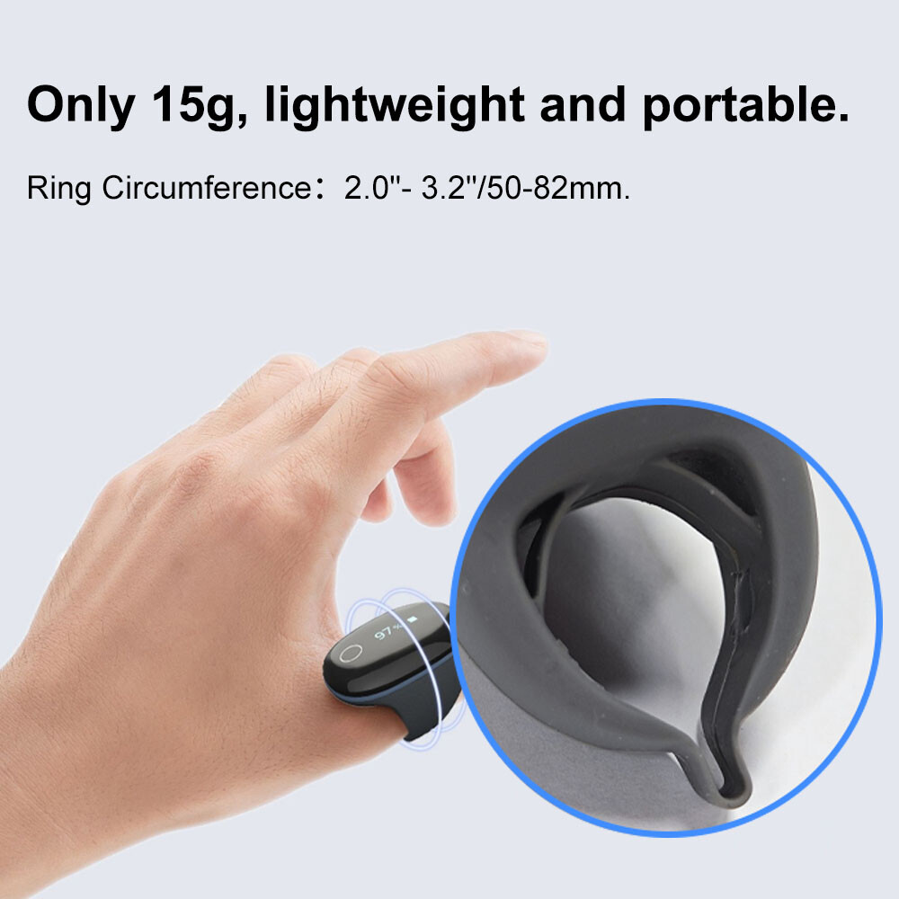 Wellue Rechargeable O2Ring Pulse Oximeter Continuous Tracking SpO2 ...