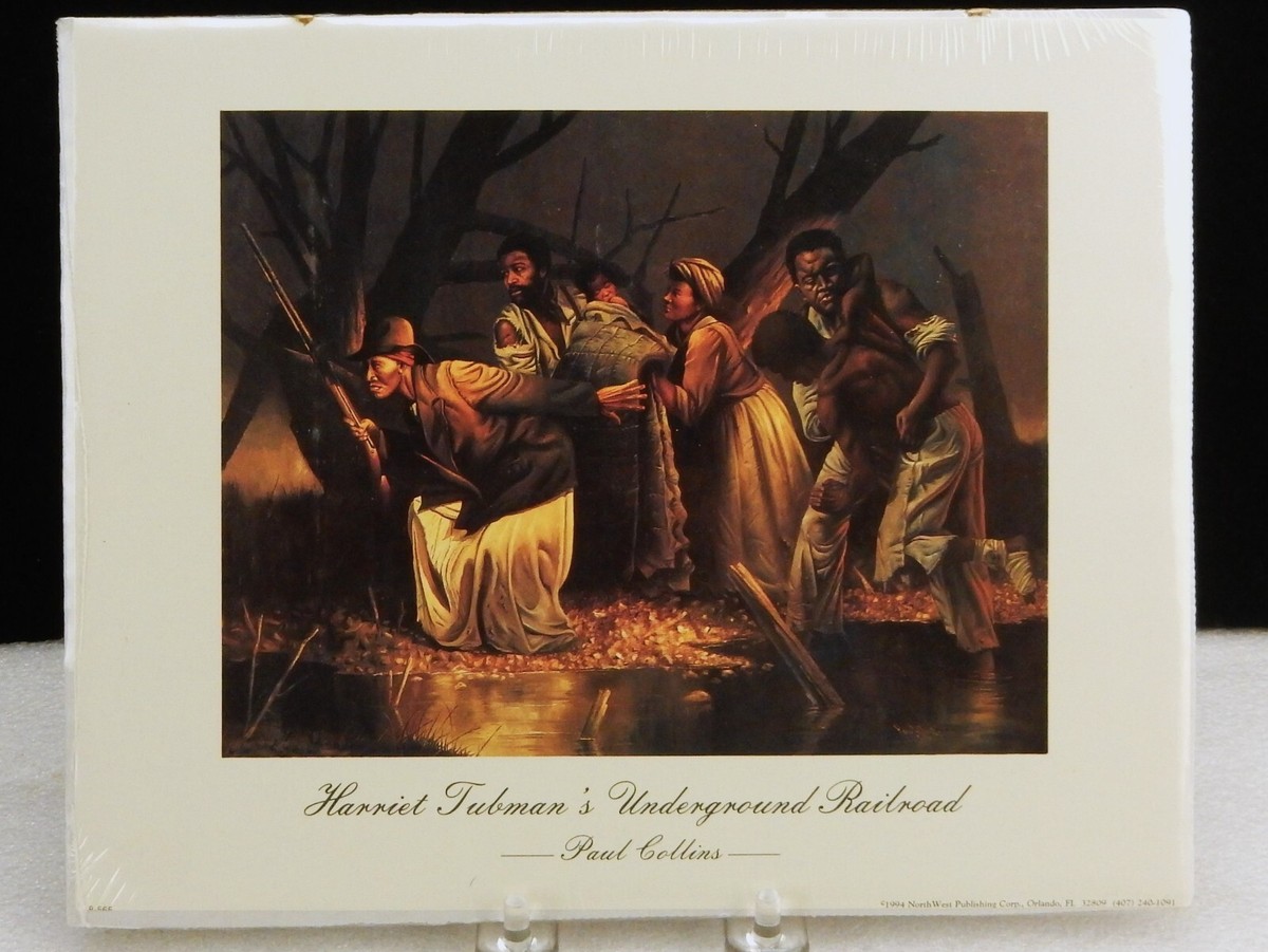 Harriet Tubman Paul Collins 1994 Vintage , Famous Lithograph Art Print