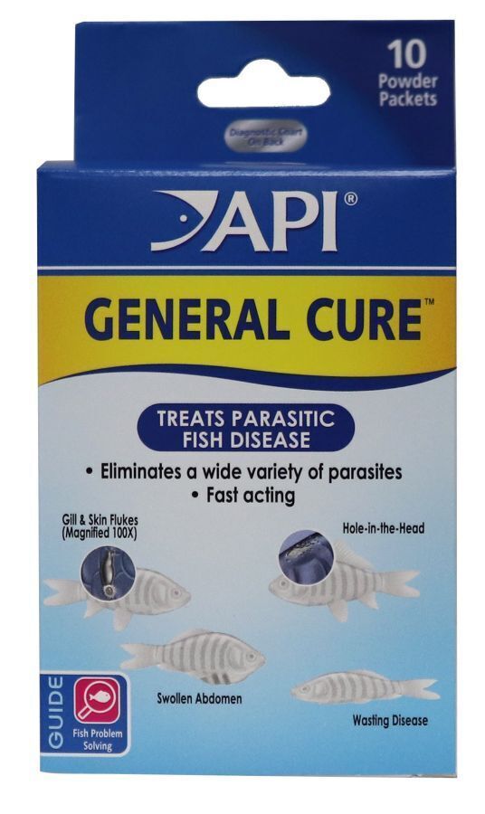 API General Cure Freshwater/Saltwater Fish Powder Medication Parasitic ...